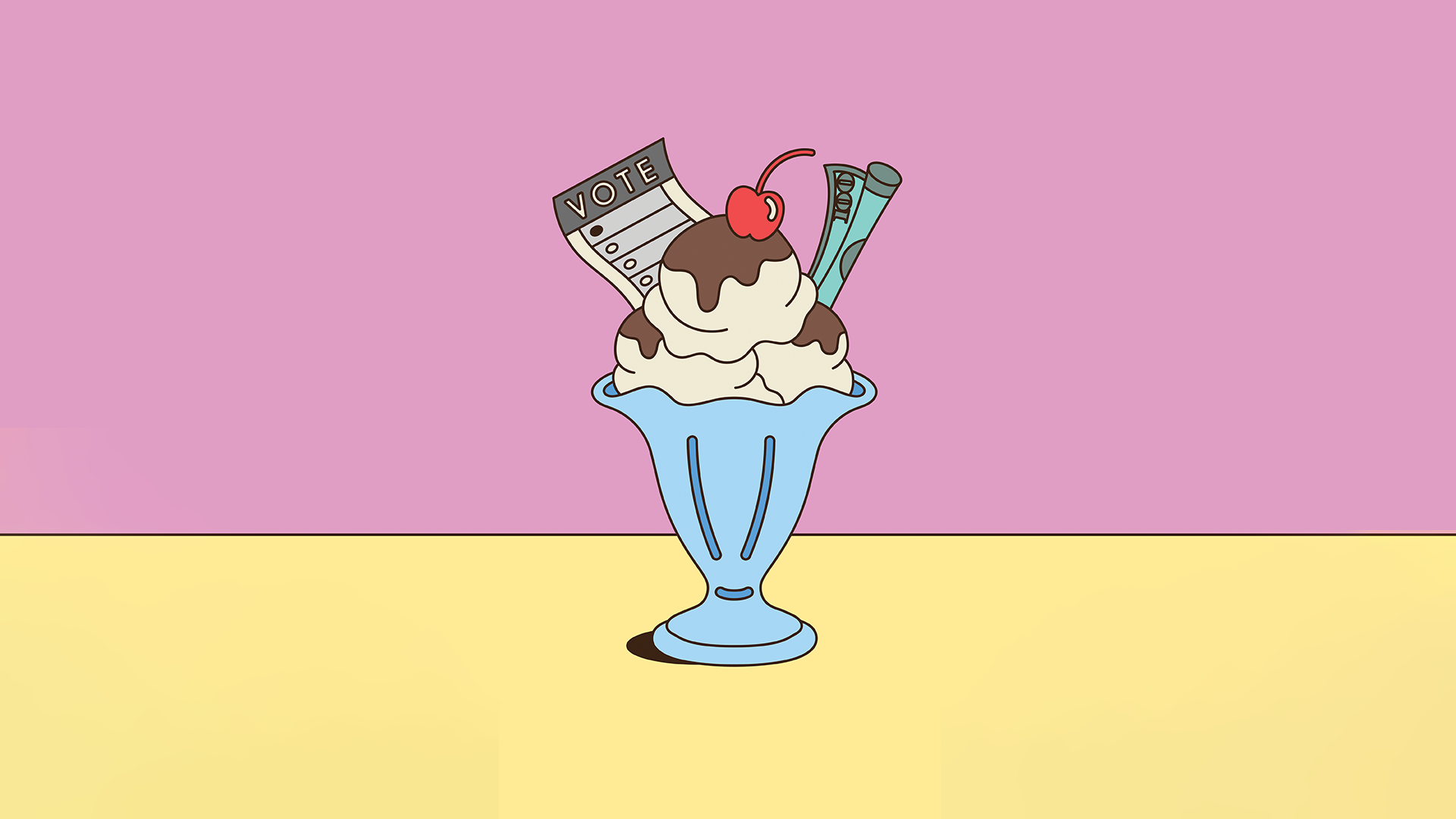Cute Cartoon Ice Cream Sundae