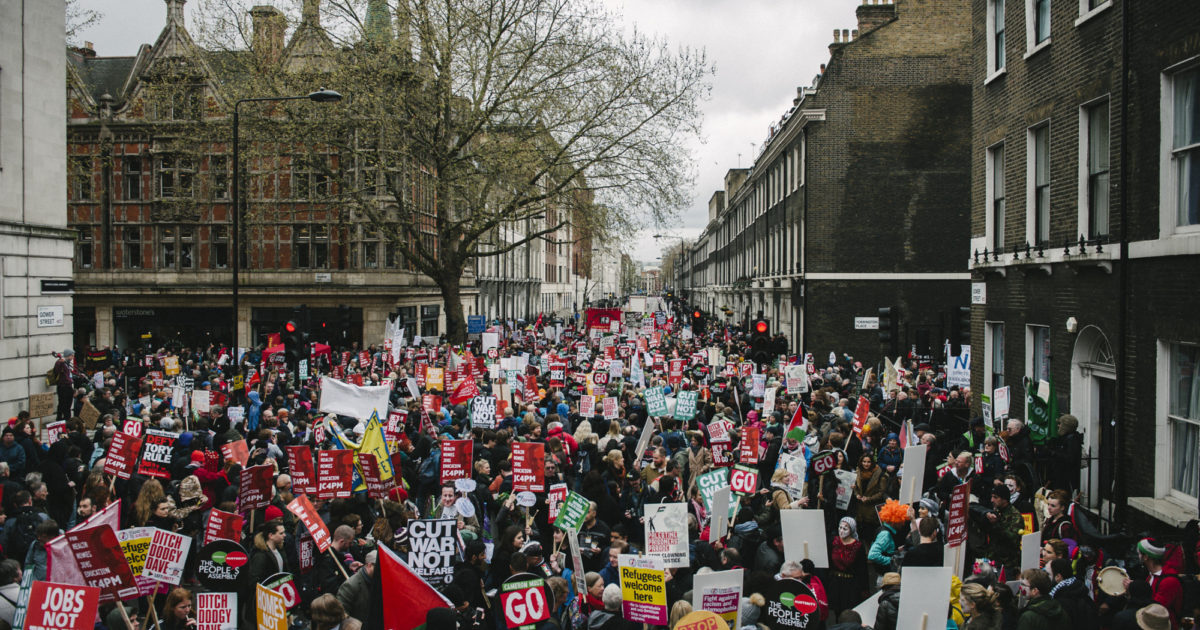 Tens of thousands march through London to demand an end to… | Huck