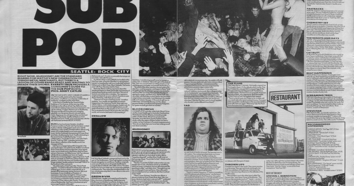Sub Pop's greatest hits playlist | Huck